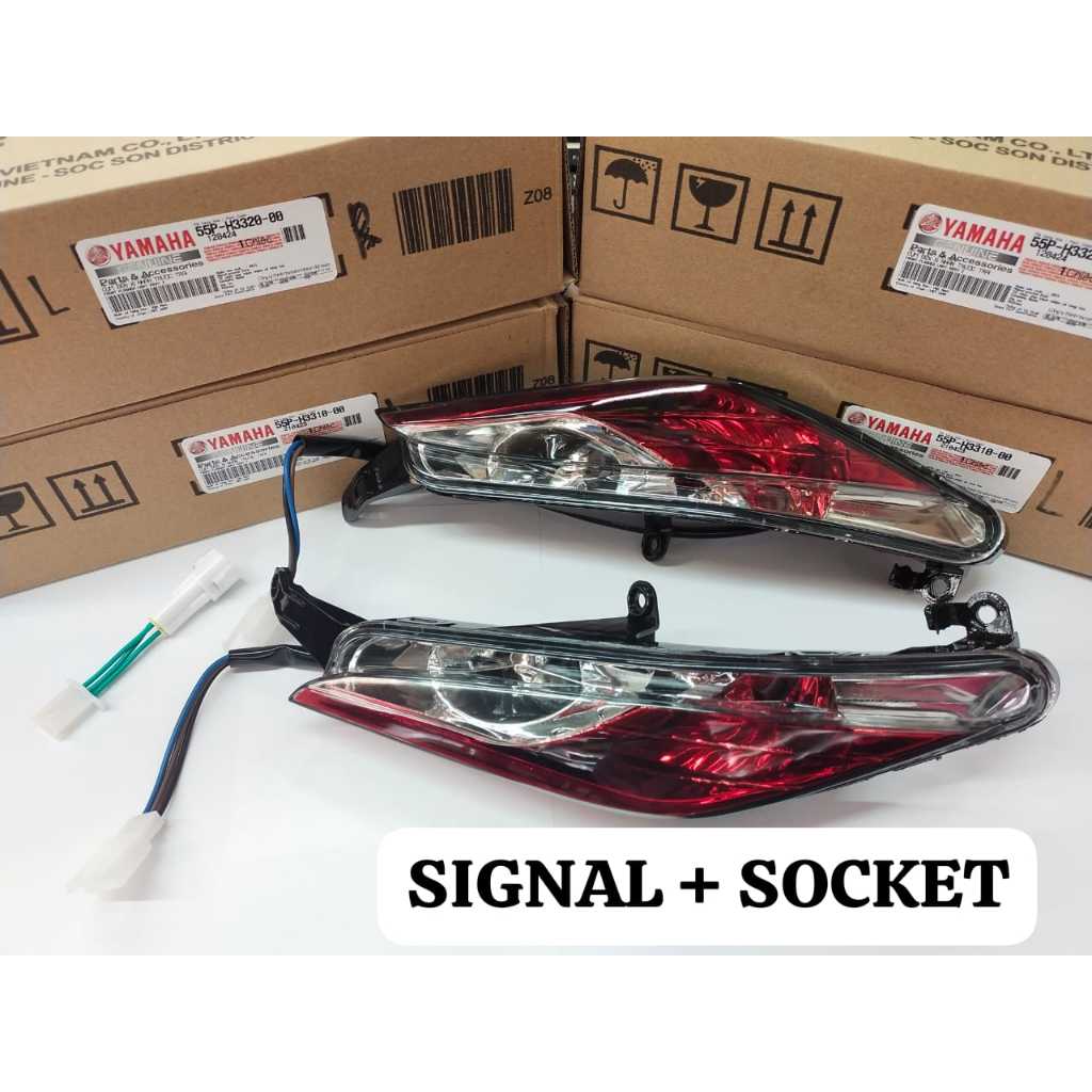 YAMAHA SIGNAL VIETNAM LC135 V2 FRONT SIGNAL SET SIGNAL DEPAN SET WITH SOCKET PNP LC 135 V4 V5 V6 ...