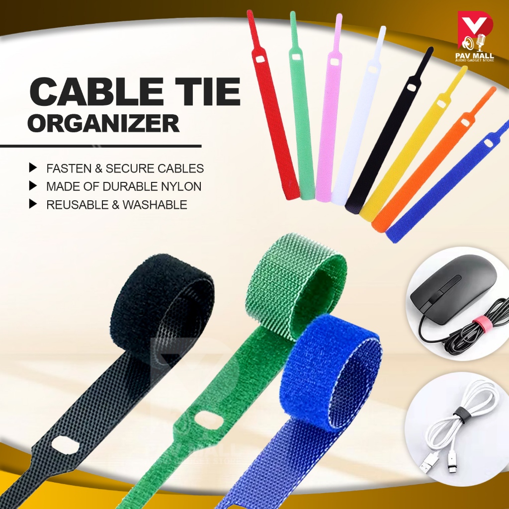 Velcro Strap Cable Tie Reusable / Fastener Tap For Cable Organizer ...