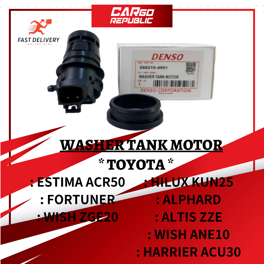 Denso Toyota Estima Acr50 , Fortuner , Wish Zge20 , Hilux Kun25 Washer ...