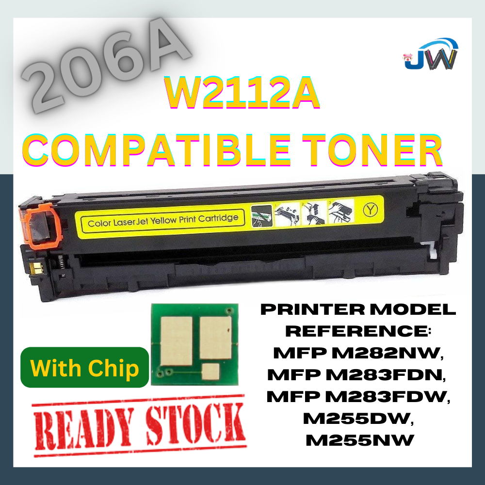 HP 206A W2110A W2111A W2112A W2113A Toner Color Laserjet MFP M282nw ...