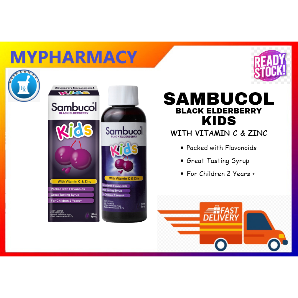 SAMBUCOL KIDS WITH VITAMIN C & ZINC 120ML [FOR CHILDREN 2 YEARS ...