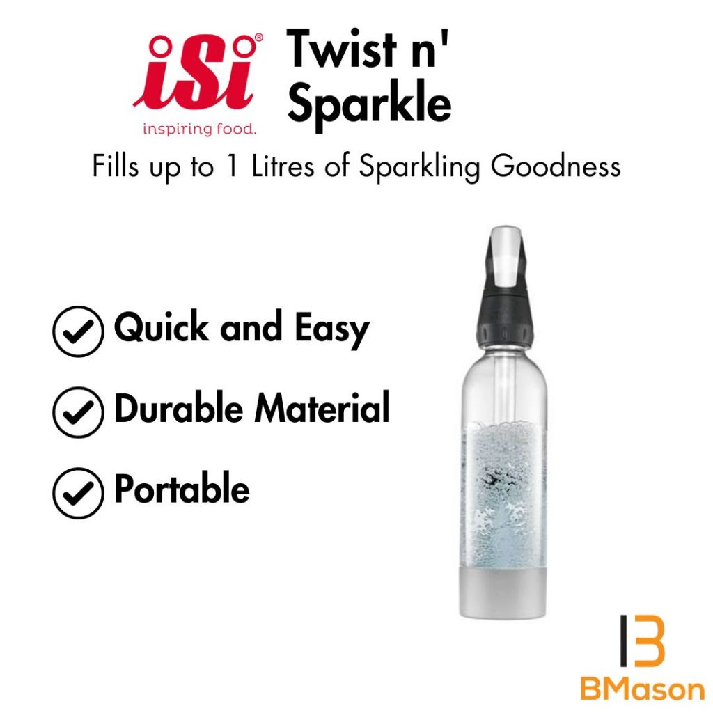 iSi Twist n' Sparkle Soda Maker Halal Sparkling Water CO2 Soda Water Portable Sparkling Water ...