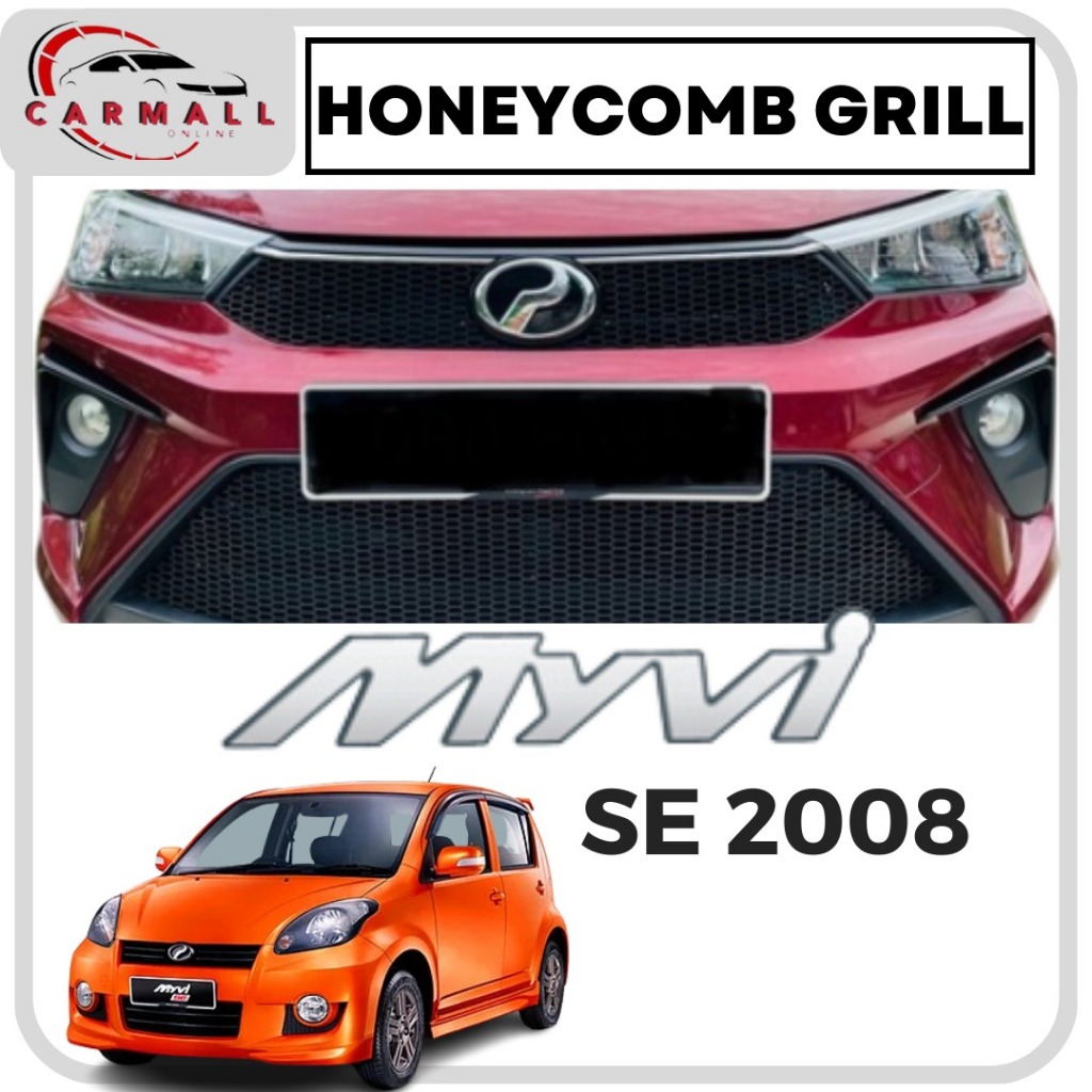 Perodua Myvi SE 2008 FACELIFT Ready Cut Honeycomb Grill Full Set Top ...