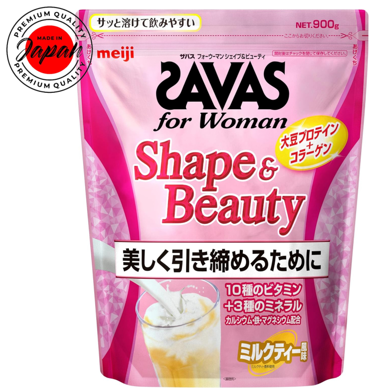 SAVAS Shape & Beauty Milk Tea Flavor 900g Meiji for men women child ...