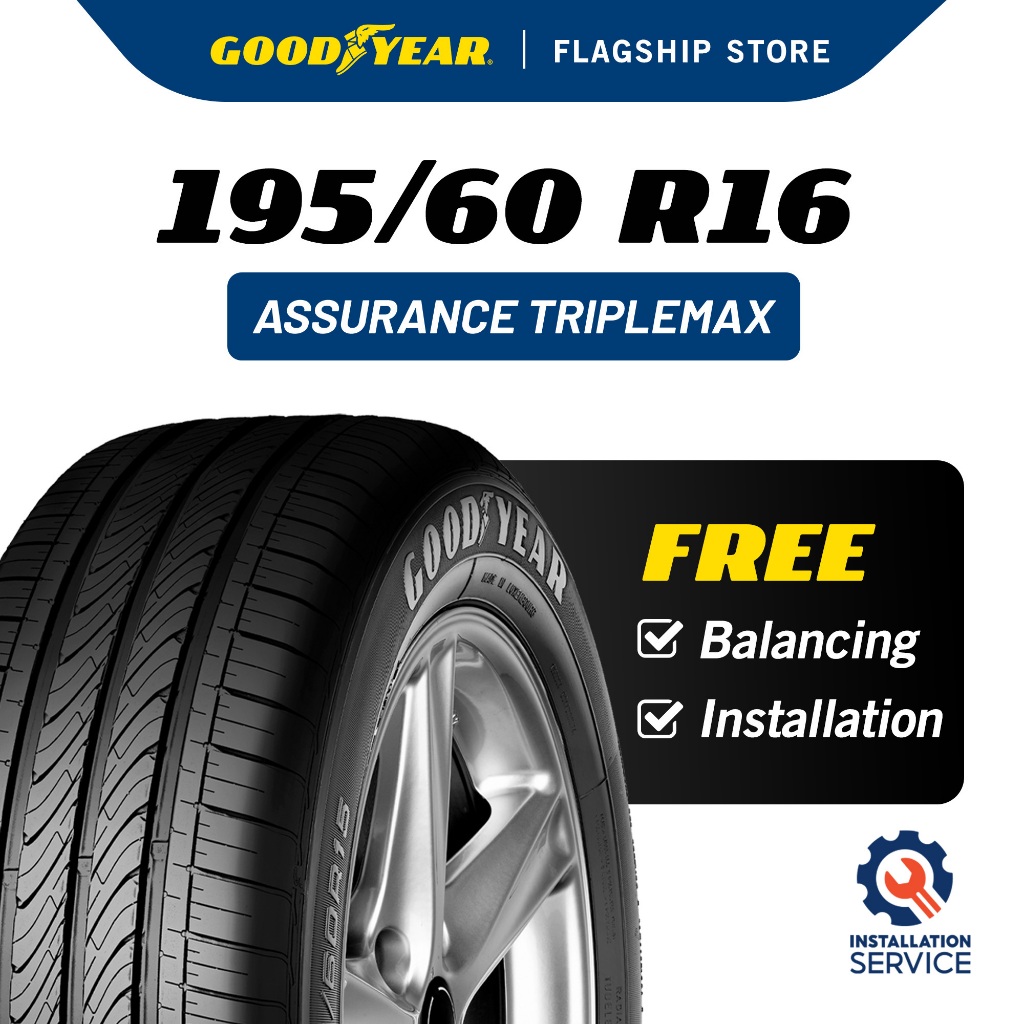 Goodyear 195/60R16 Assurance TripleMax Tyre For Serena/BRV [Free ...
