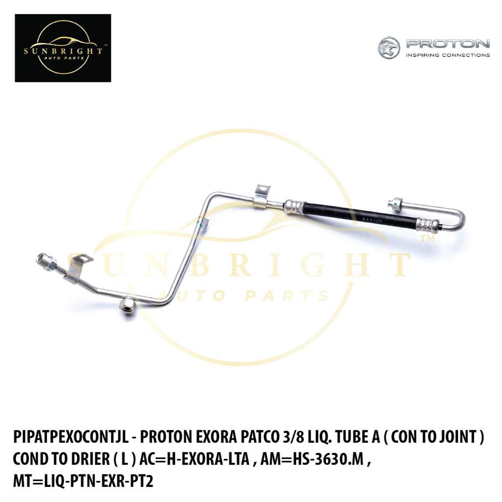 PROTON EXORA PATCO 3/8 ALUM. PIPE ( CON TO JOINT ) COND TO DRIER ( L ...