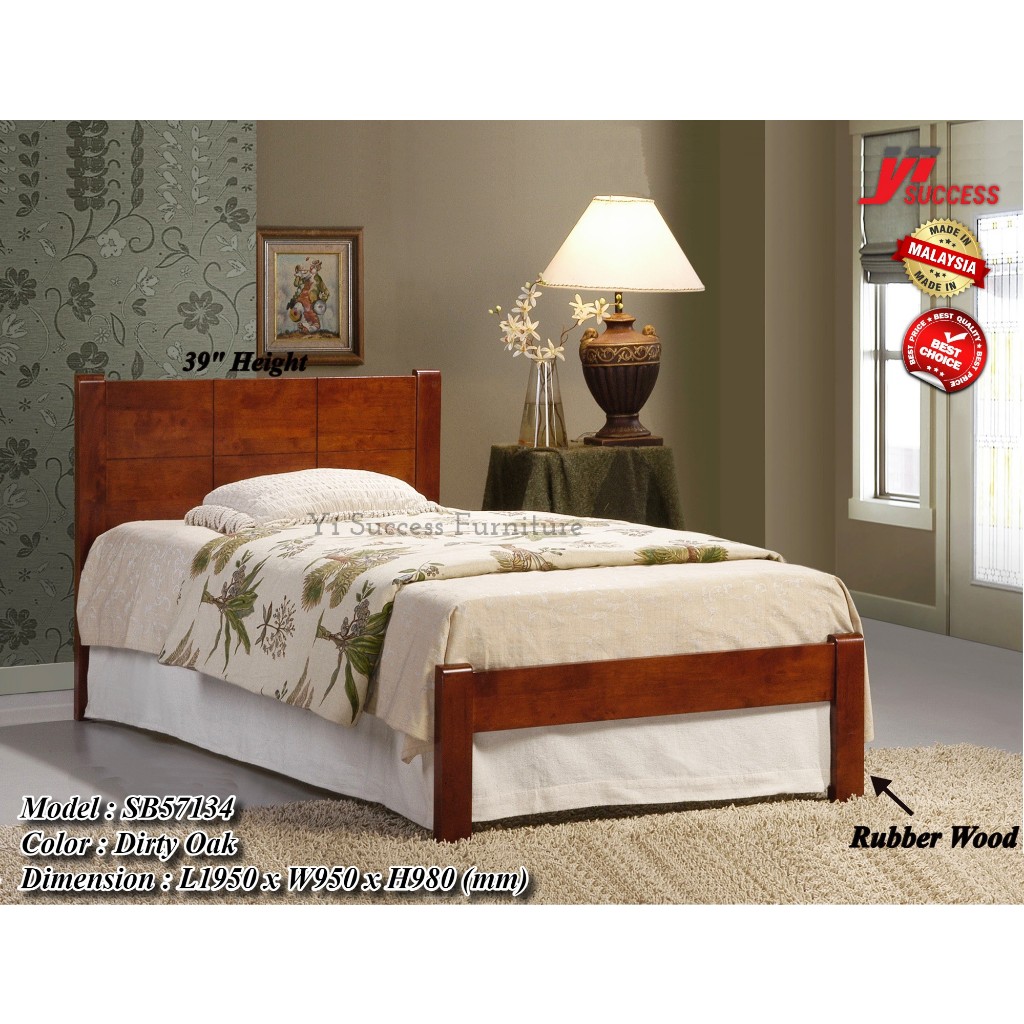 Yi Success Ranny Wooden Single Bed Frame / Quality Single Bed / Katil ...