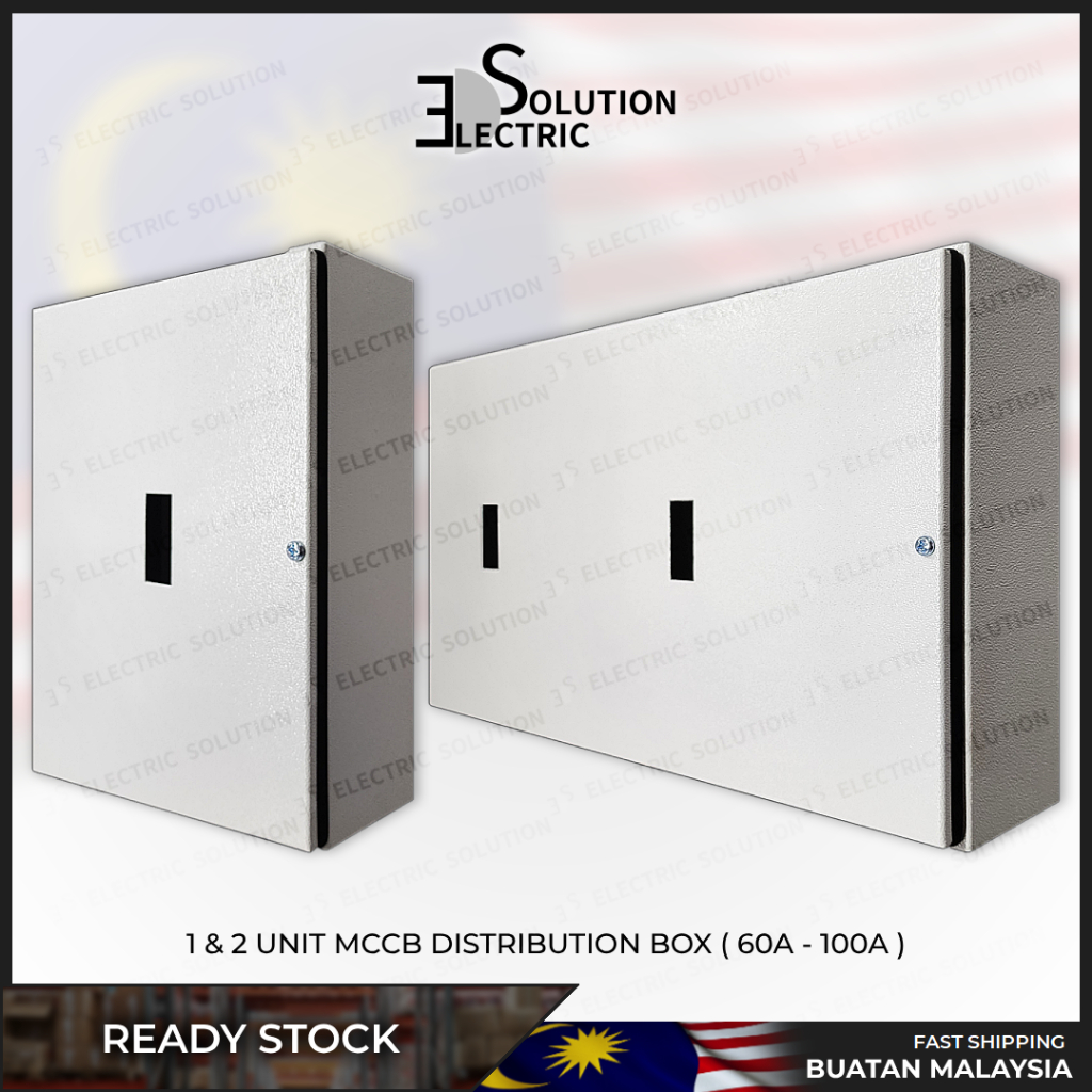 1 & 2 UNIT MCCB 60A - 100A DISTRIBUTION METAL BOX DOUBLE CLAD PANEL ...