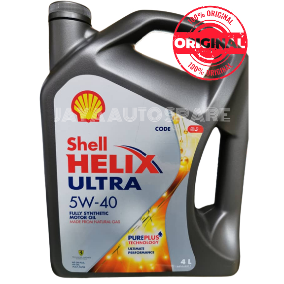 SHELL HELIX ULTRA 5W-40 FULLY SYNTHETIC ENGINE OIL 4L | Shopee Malaysia