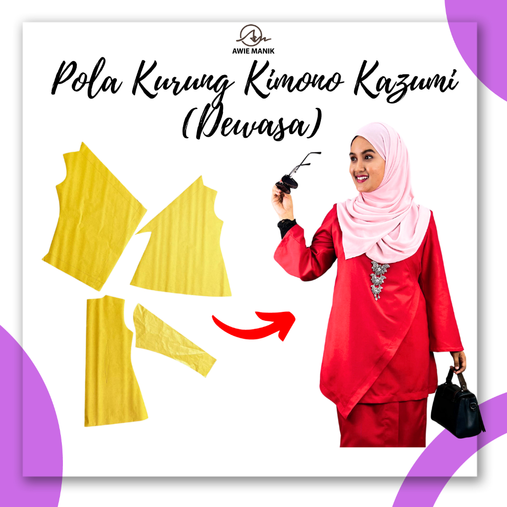 [DEWASA] POLA KURUNG KIMONO KAZUMI AWIE MANIK | Shopee Malaysia