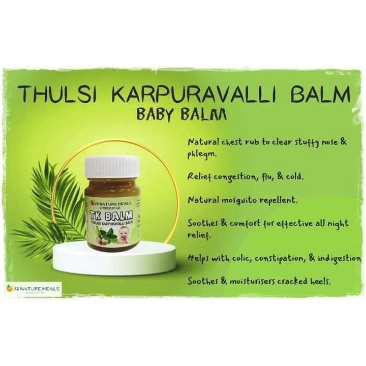 TK BALM COMBO THULASI KARPURAVALLI BALM (GREEN | Shopee Malaysia