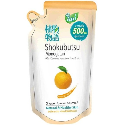 SHOKUBUTSU MONOGATARI SHOWER CREAM Natural & Healthy Skin Formula 500 ...