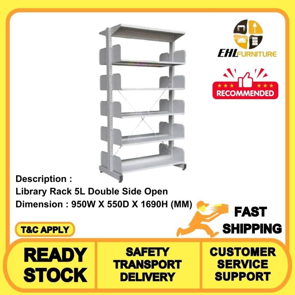 EHL FURNITURE - Steel Library Rack Double Side Open 5L / Steel Rack ...