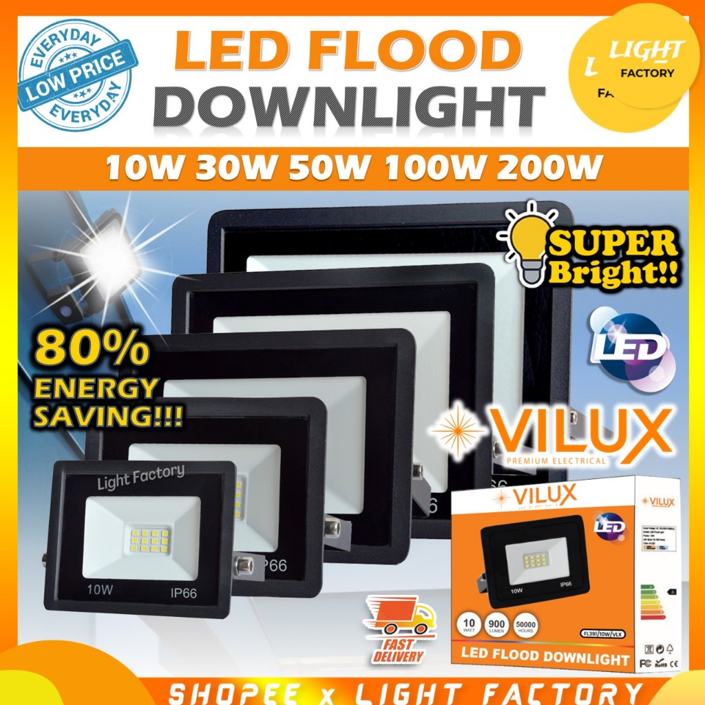 【UPgraded】LED Flood Light Outdoor Floodlight Spotlight IP66 Waterproof Lampu Kecemasan Banjir ...