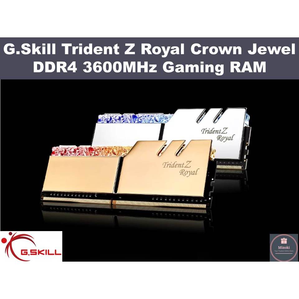 G.Skill Trident Z Royal Crown Jewel DDR4 3600MHz Gaming RAM | Shopee ...