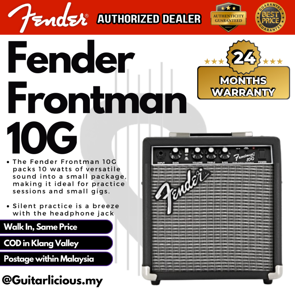 FENDER Frontman 10G Guitar Combo Amplifier (Fender 10 / Frontman 10 ...