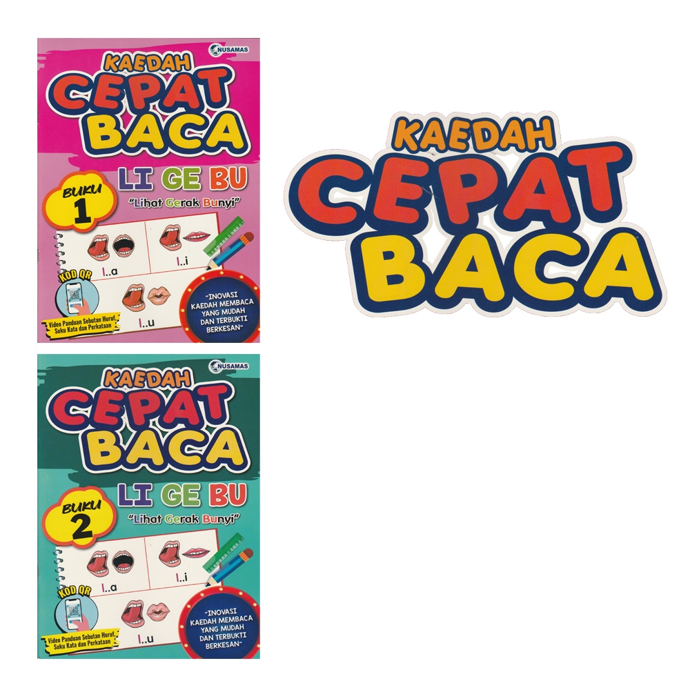 NUSAMAS | ACTIVITY BOOK | PRESCHOOL - KAEDAH CEPAT BACA - LI GE BU (BUKU 1, BUKU 2) (2023 ...