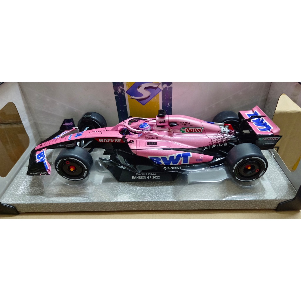 [Ready Stock] SOLIDO 1/18 F1 2022 Alphine A522 #14 (Fernando Alonso ...
