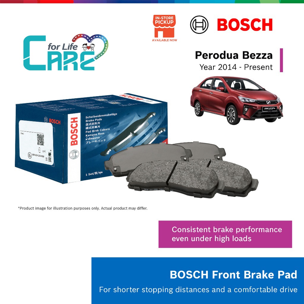 Bosch Genuine Front Brake Pads for Perodua Bezza (2014 - Present ...