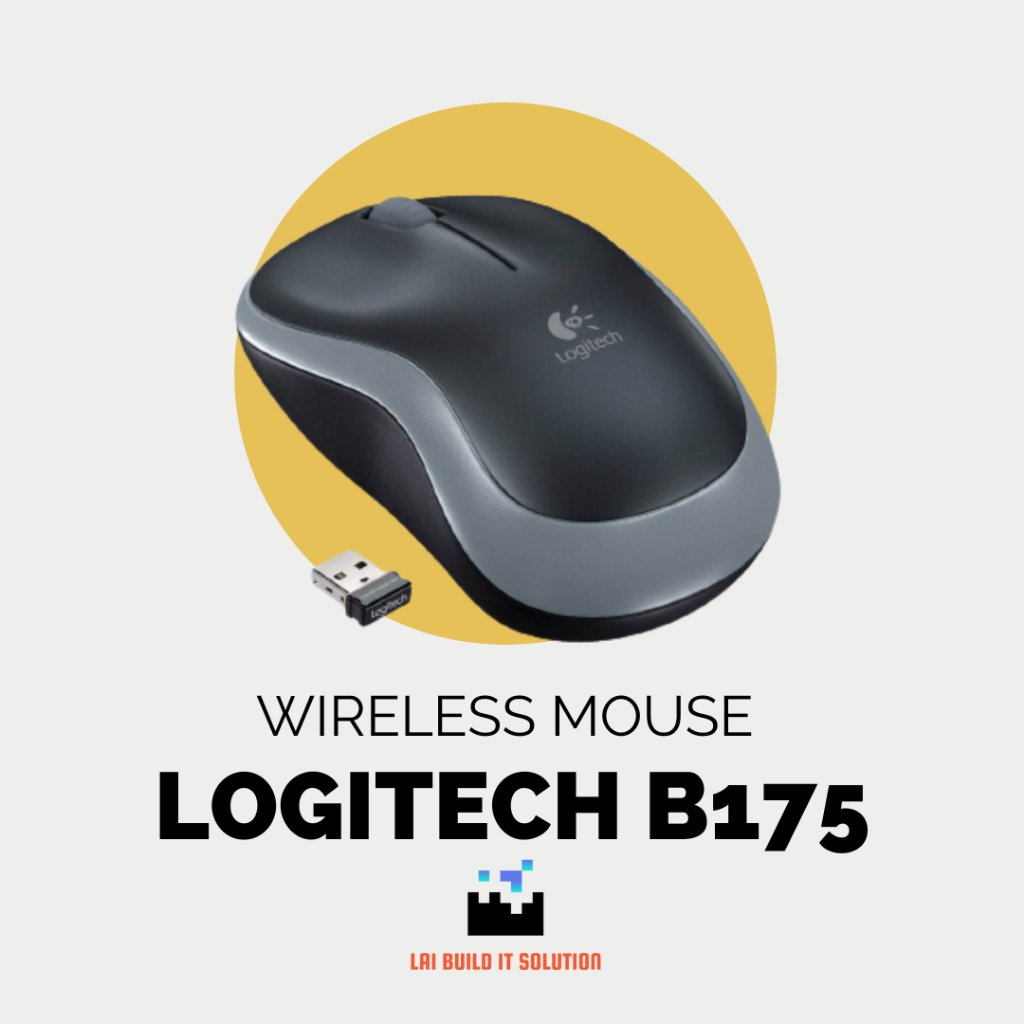 MOUSE / LOGITECH B175 WIRELESS MOUSE / USB RECEIVER WIRELESS / BLACK ...