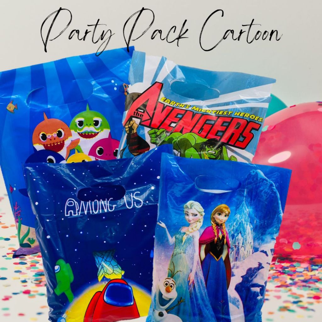 10pcs Plastic Goody Bag / Goodies Bag / Gift Bags / Party Favour Bag ...