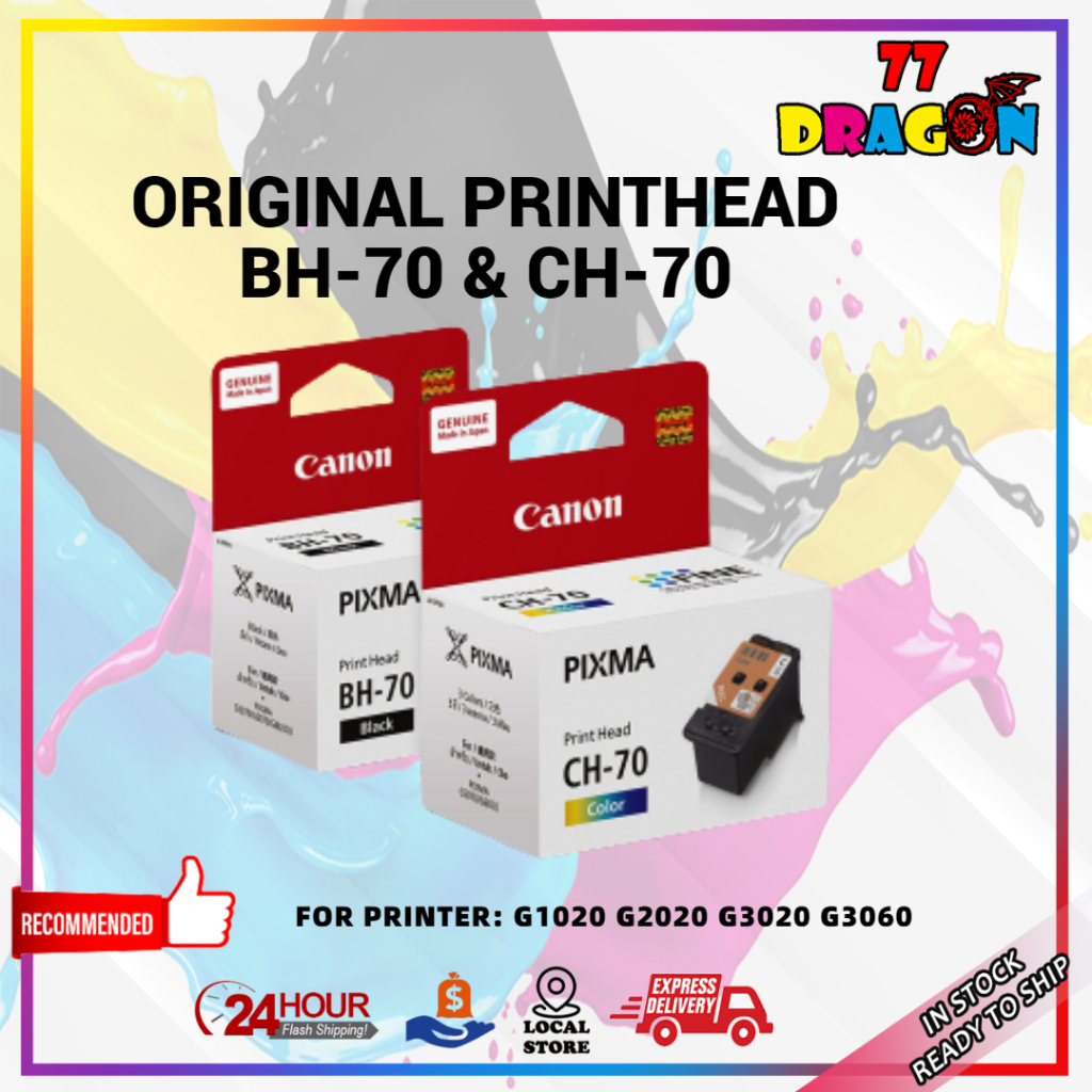 Original Canon G1020 Printhead Cartridge BH-70 & CH-70 - Bulk Pack ...