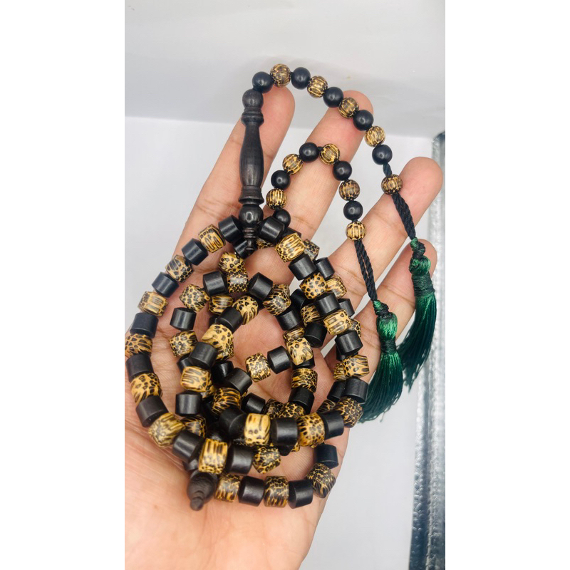 *(*PENDINDING DIRI*] Tasbih Teras Kayu Kombinasi Padu Gemunggal Hitam 💯 ...