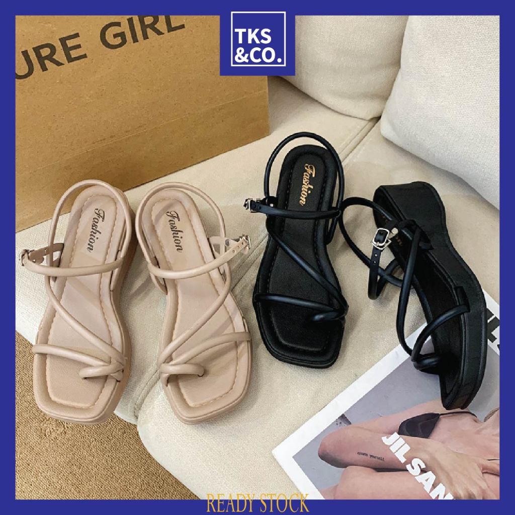 TKS&CO. Sandal tali sandal getah sandal elegant sandal perempuan tali ...