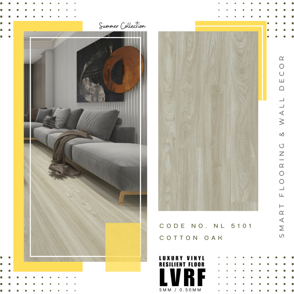 NATURE LIVING Luxury Vinyl Resilient Floor (NL-5101/5mm/AC3) - Wood ...