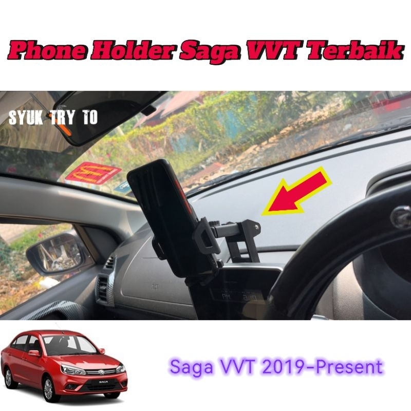 Phone Holder Custom Saga VVT 2019- 2023 Plug n play For Android and Iphone | Shopee Malaysia