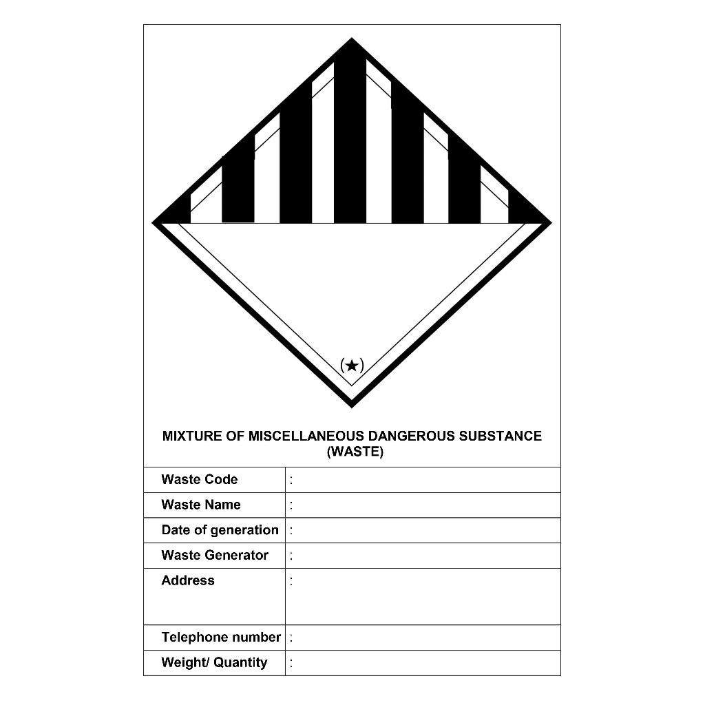 SCHEDULED WASTE LABEL ENGLISH BUANGAN TERJADUAL PRINTABLE | Shopee Malaysia