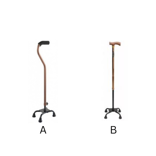 Aluminium Adult Walking Stick With 4 Leg Base Support ( Bronze ...