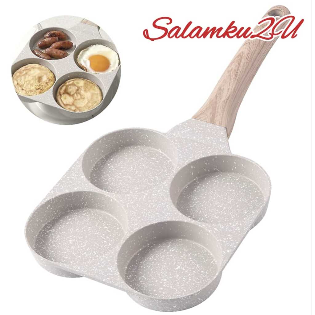 4 in 1 Non-Stick Fried Egg Pan Multi-Purpose Frying Pan Breakfast Maker ...