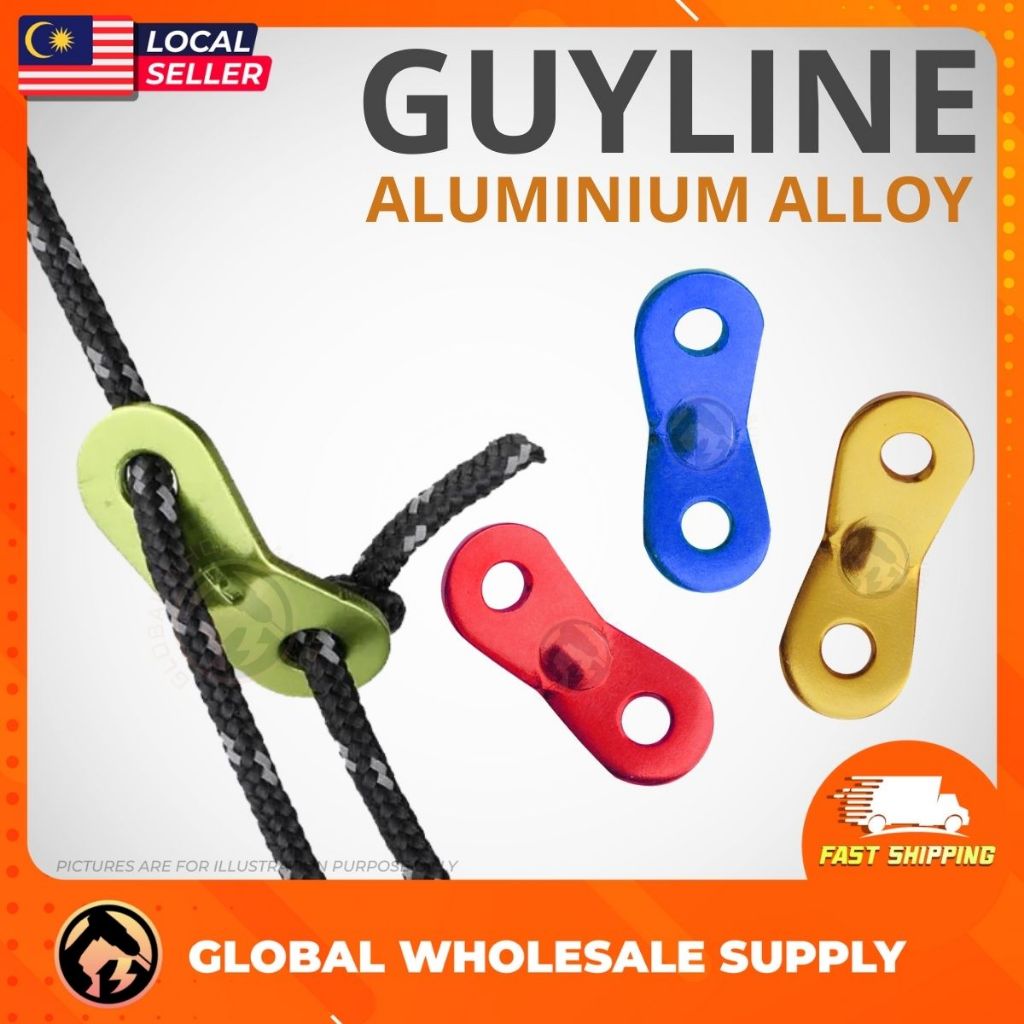 1PC ALUMINIUM Guy Line Adjuster Camping Equipment Camping Rope Flysheet ...