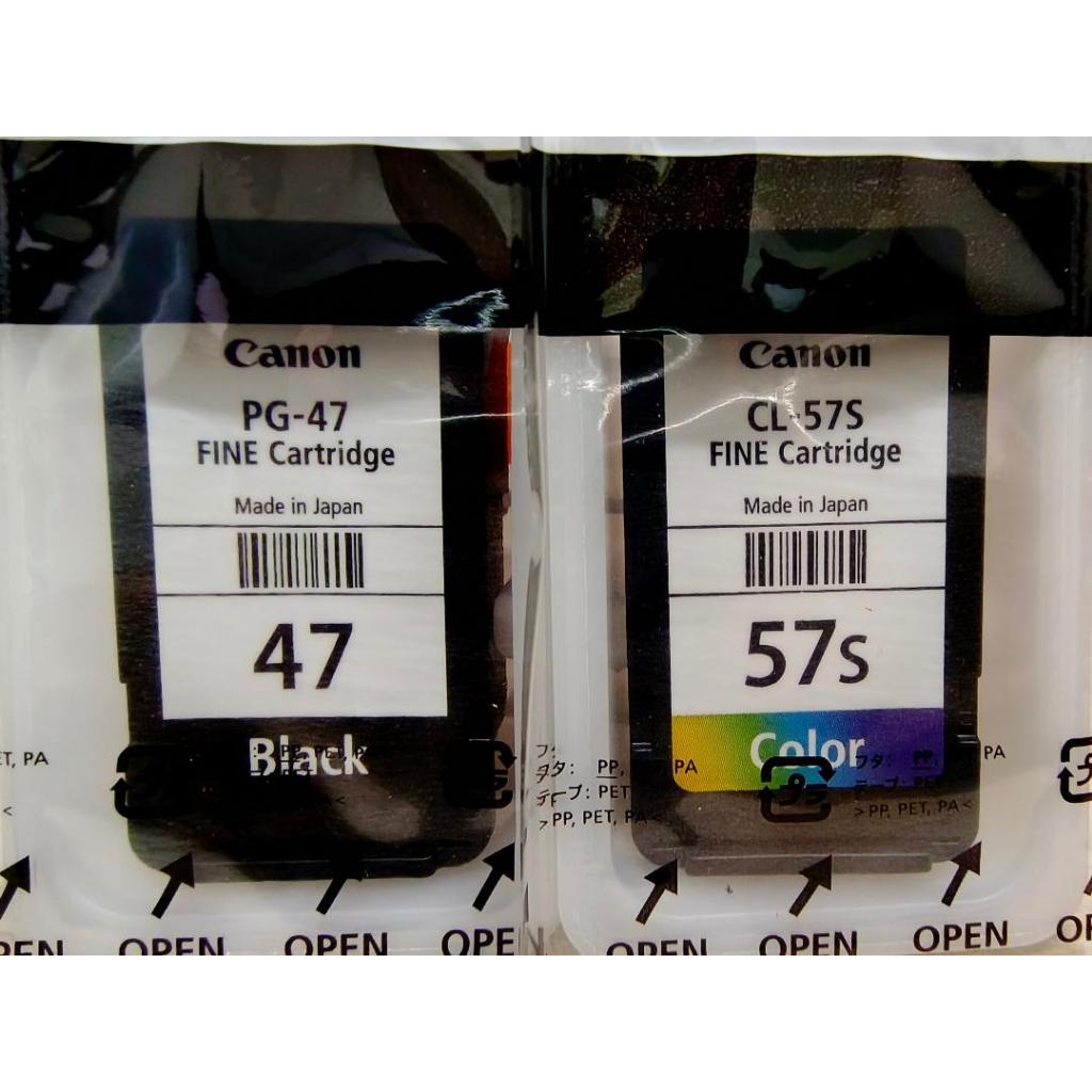 CANON PG-47 BLACK CL-57 COLOR CL-57S COLOR E410/470/E480/3370/4270/4570 ...