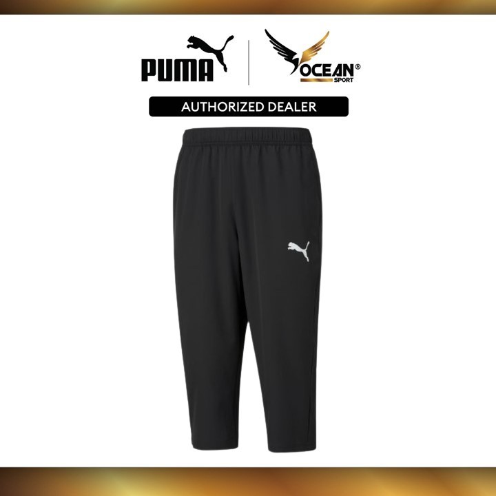 Puma Men's Active Woven 3/4 Pants Casual Long Sport Pants (Black ...
