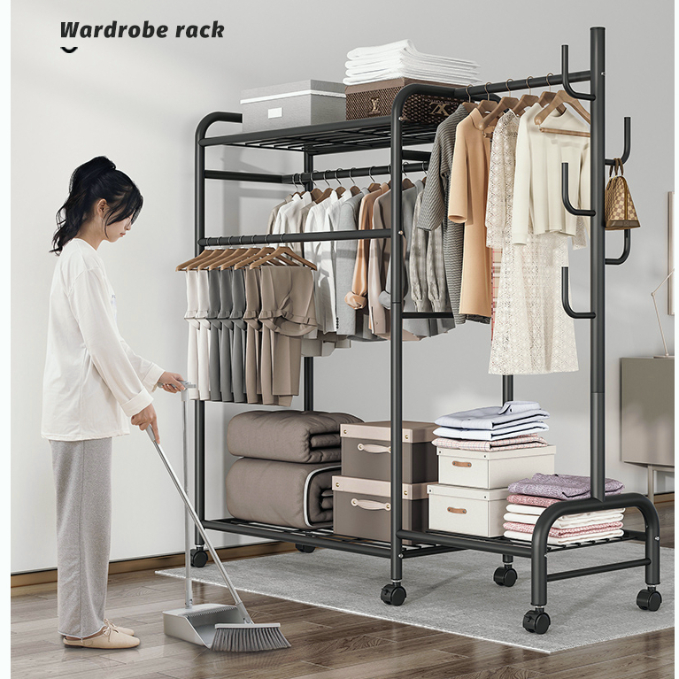 Oo 150cm Rak Baju Besi Ampaian Baju Strong Steel Structure Portable ...