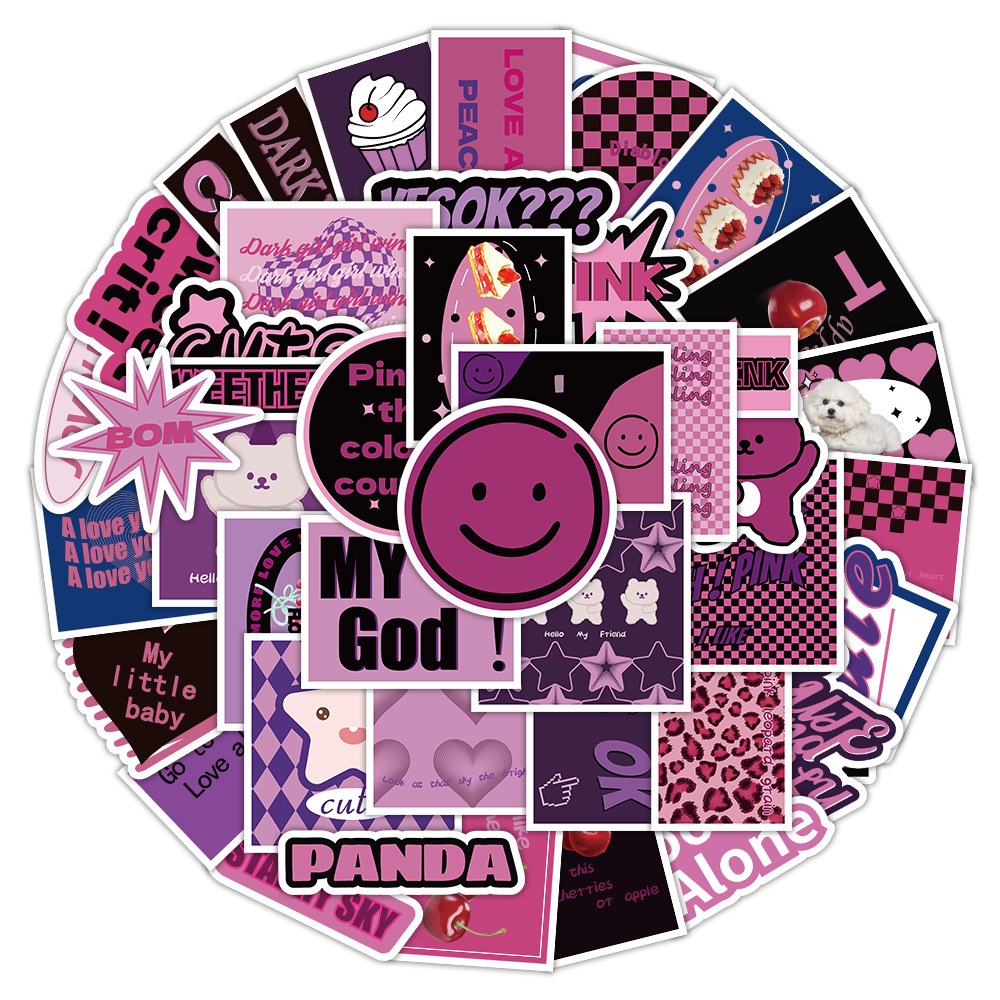 100pcs Ins Korean Style Stickers Decoration Journal Sticker For Laptop ...