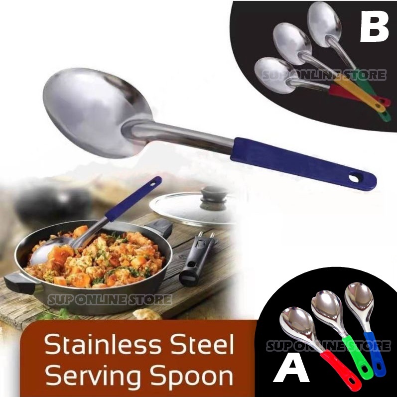 Stainless Steel Serving Spoon / Curry Ladle / Senduk Nasi Siam ...