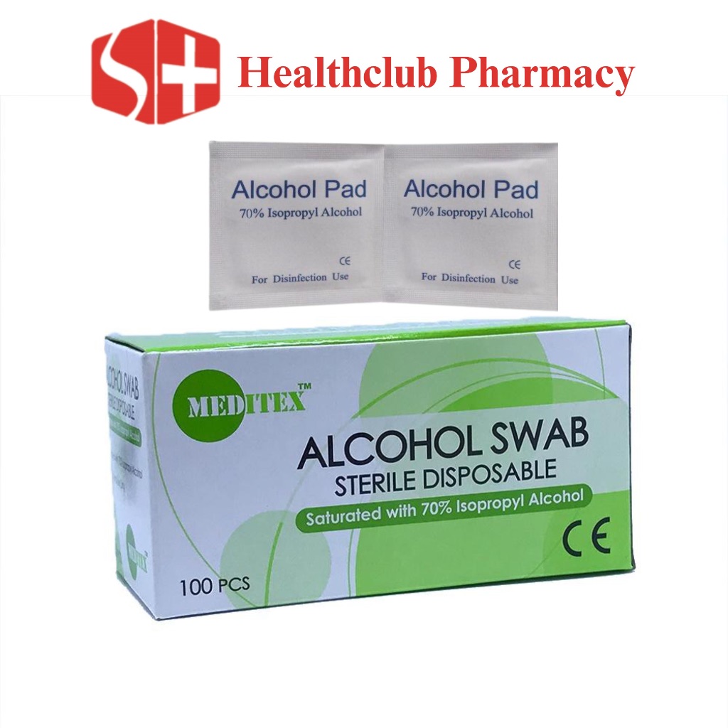 MEDITEX Alcohol Swab Alcohol Pads 100pcs, 70% Alcohol (MDA Approved) | Shopee Malaysia