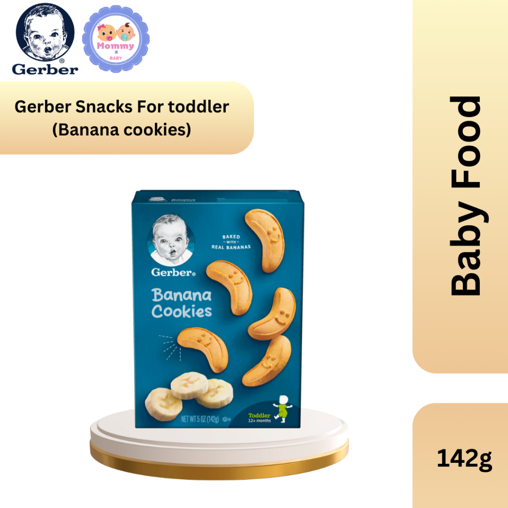 Gerber Snacks For toddler (Banana cookies) (142g) | Shopee Malaysia