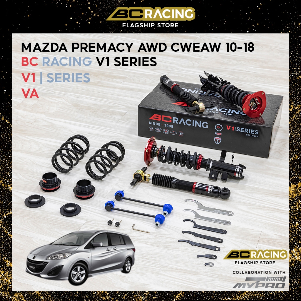 BC Racing V1 Series High Low Soft Hard Adjustable Absorber for Mazda ...