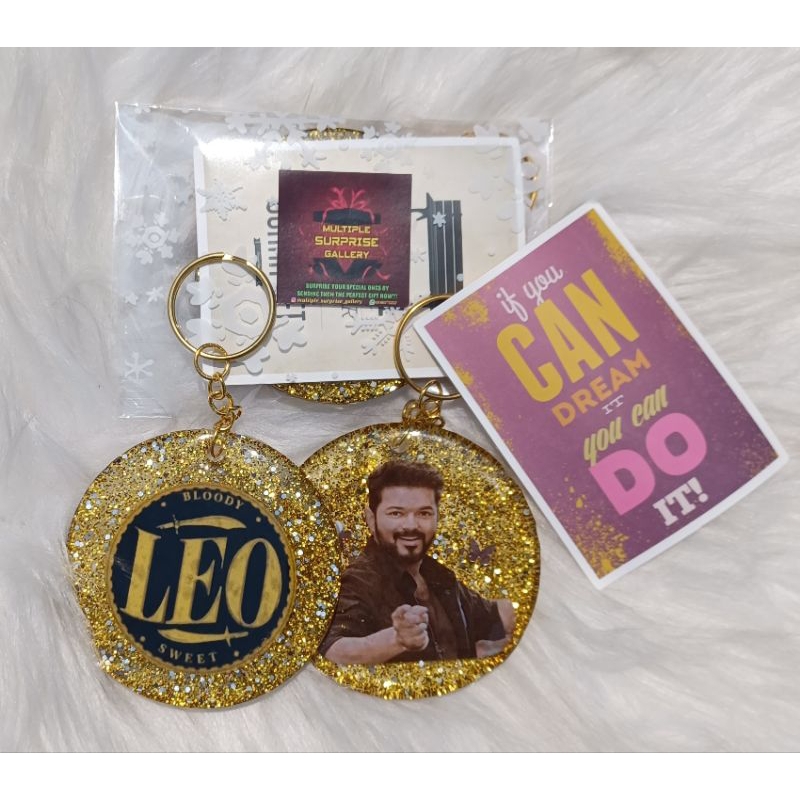 🔥LEO🔥THALAPATHY VIJAY KEYCHAIN 😎|RESIN ART| | Shopee Malaysia