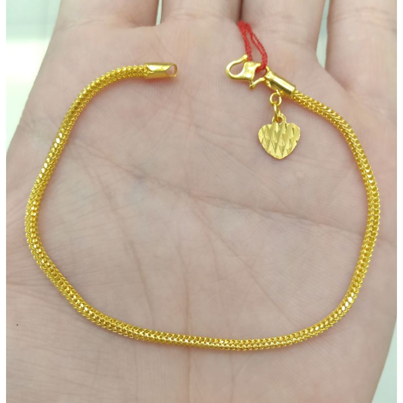 916 Solid Gold Pandora Bracelet Gelang Tangan Padu Emas 916黄金潘多拉手链 ...