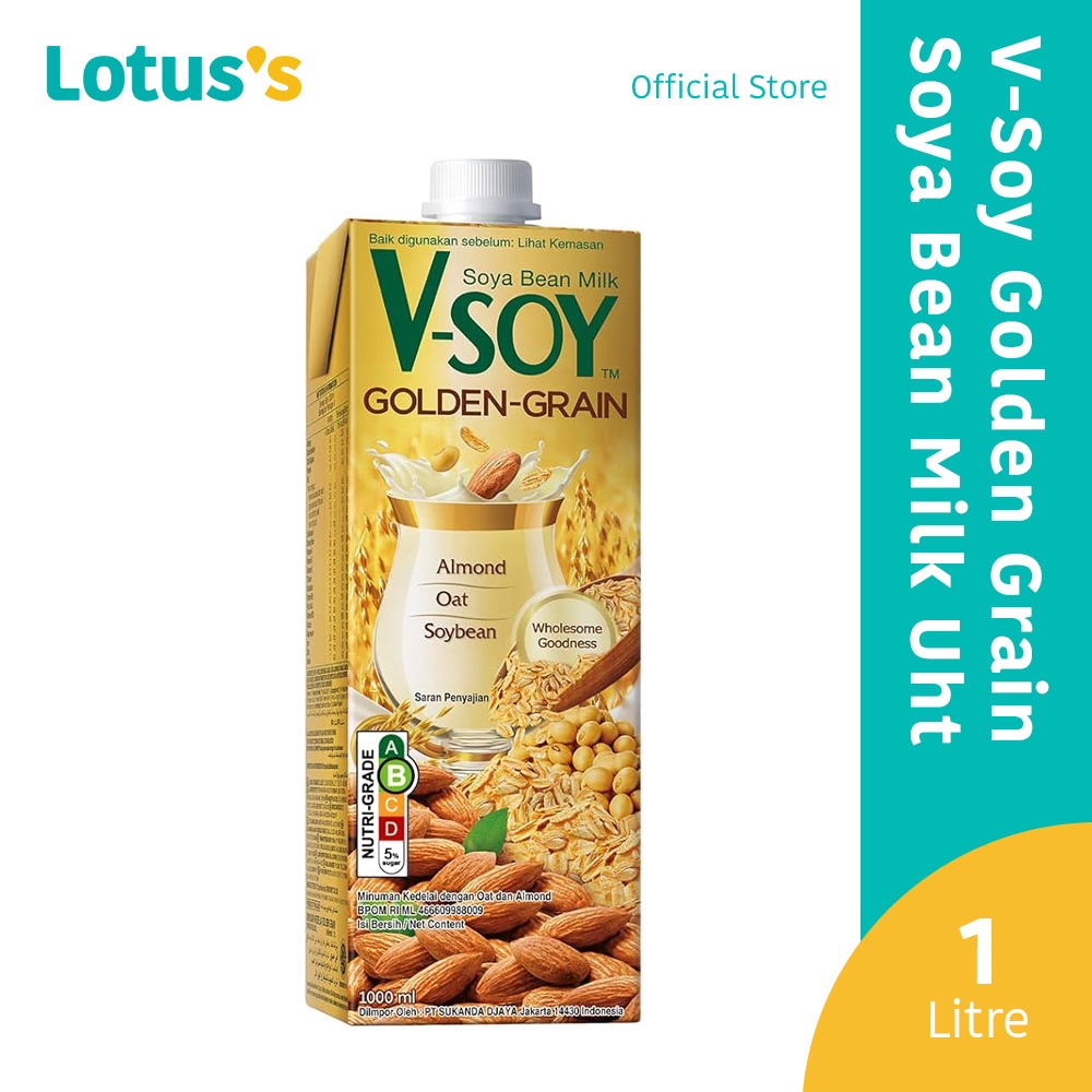 V-Soy Golden Grain Soya Bean Milk UHT (1L) | Shopee Malaysia
