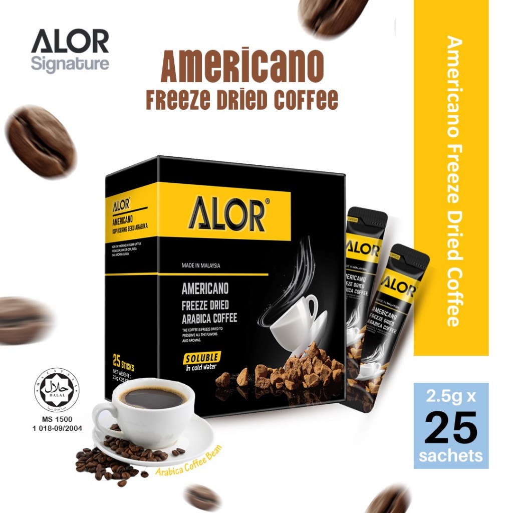 Alor Americano Freeze Dried Arabica Coffee (2.5g x 25's) - Affordable ...