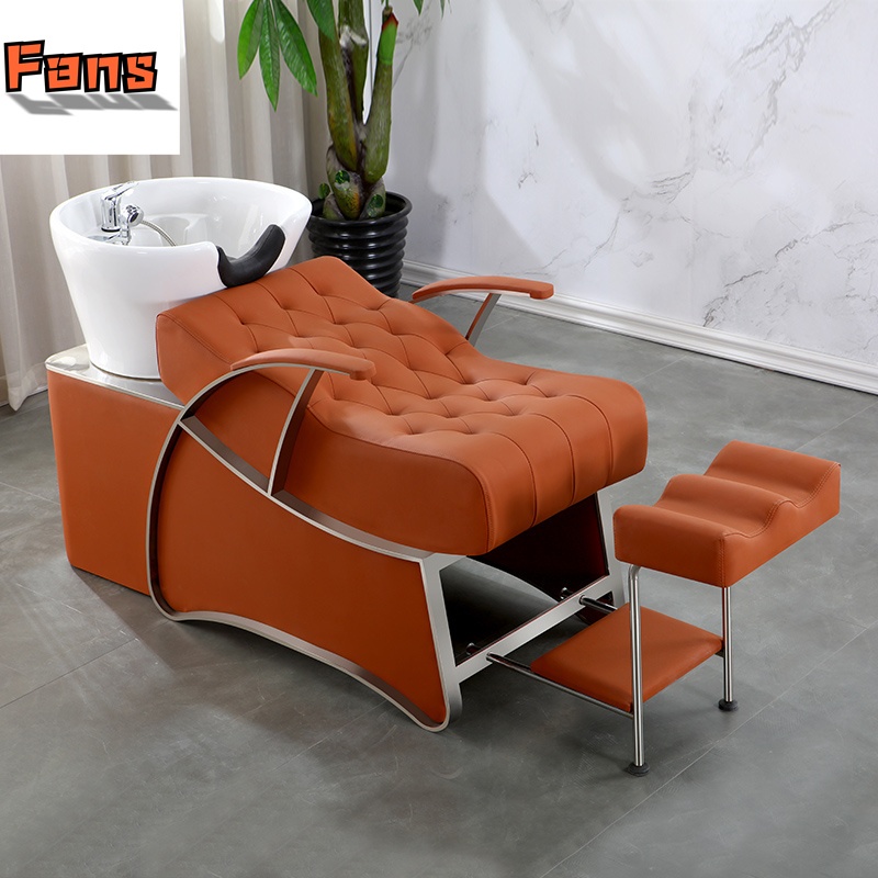 Luxury Stainless Steel Hair Wash Bed Barber Hair Salon Seat/Half Lying ...