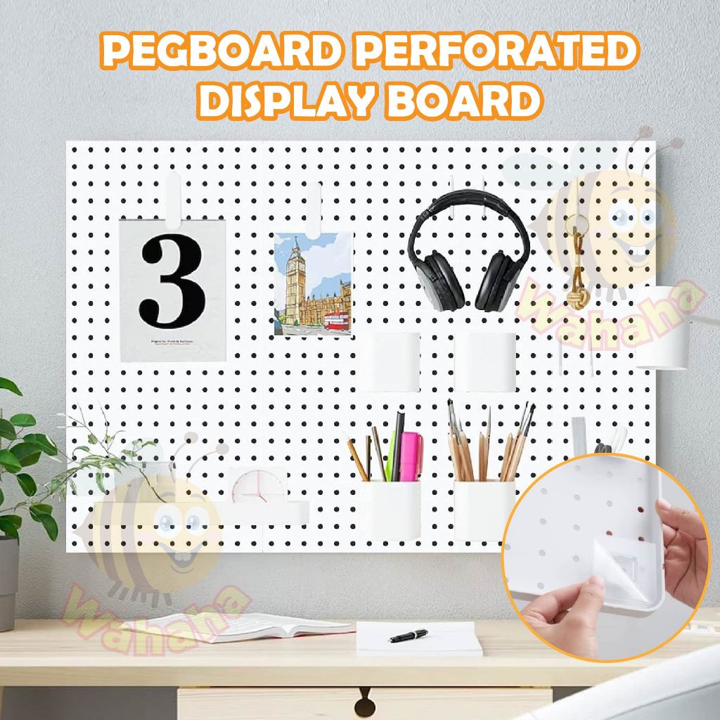 Pegboard Perforated Wall Display Rack Peg Board Wall Mounted Hole Board ...