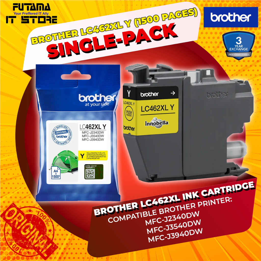 BROTHER LC-462/462XL (Black/Cyan/Magenta/Yellow) - Brother Genuine Ink Cartridge (Single-Pack ...