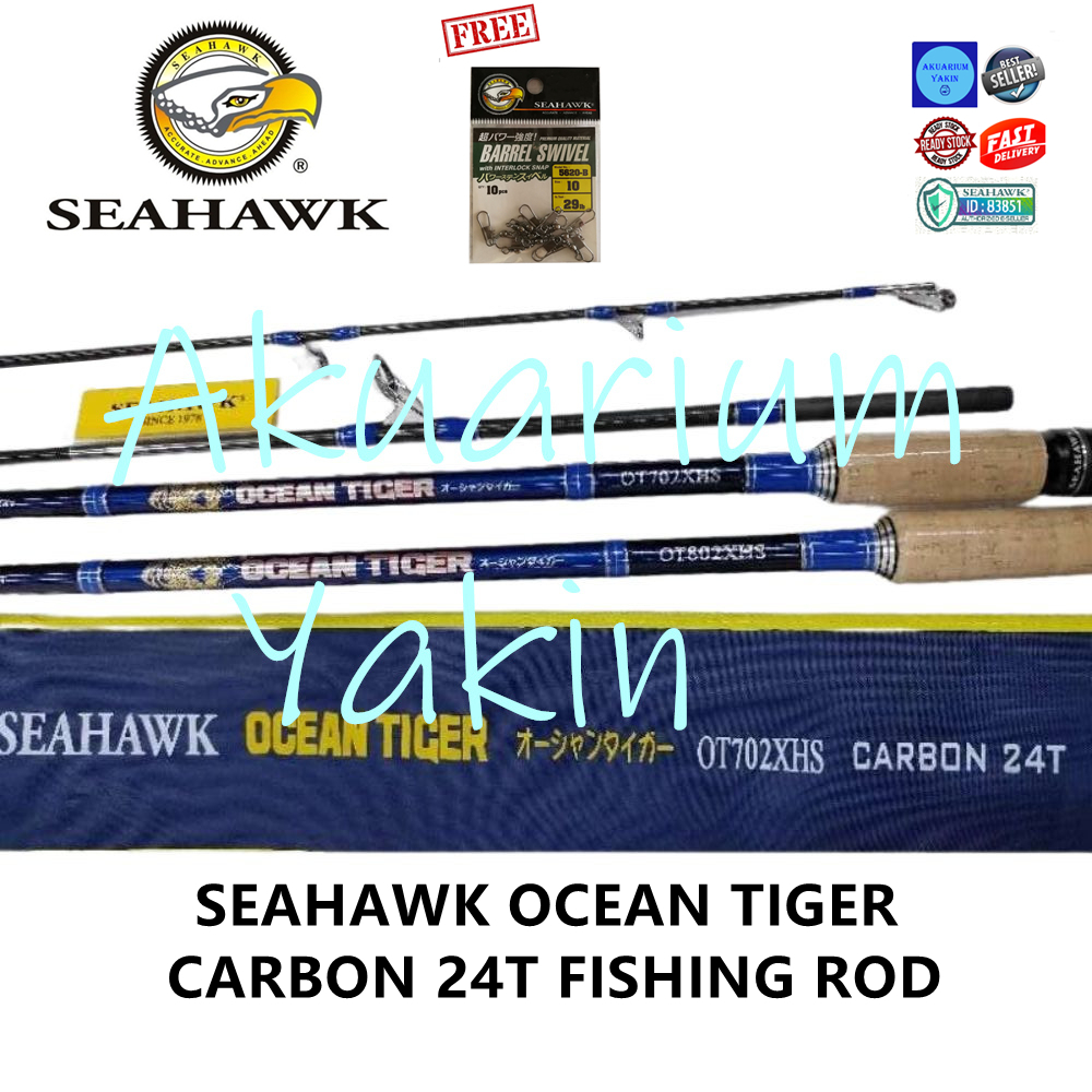 4077 JORAN PANCING SEAHAWK OCEAN TIGER CARBON 24T FISHING ROD SESUAI ...